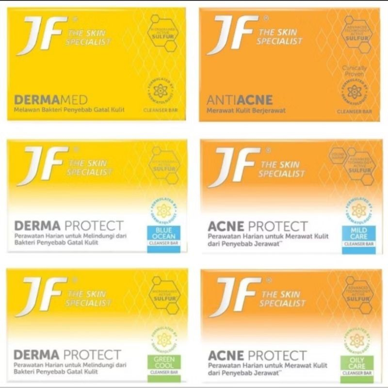 Jual JF SULFUR DERMA PROTECT SABUN BATANG GATAL & JERAWAT 90 GR ...