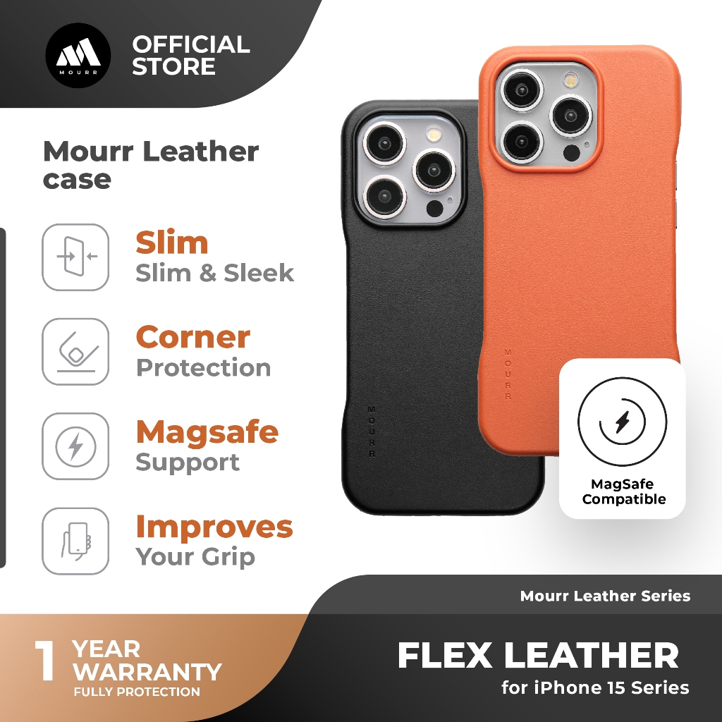 Jual Mourr Flex Leather Case iPhone 15 Pro Max / 15 Pro - Magsafe ...