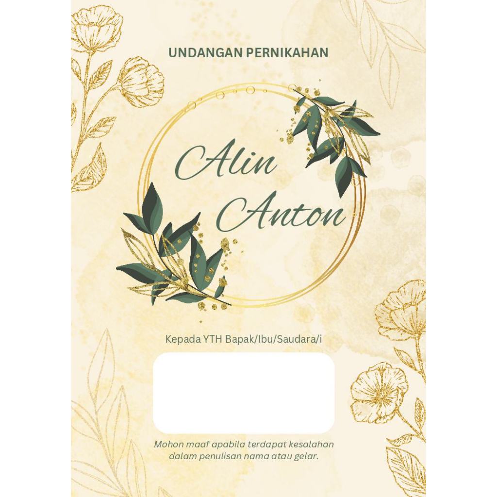Jual Surat Undangan Pernikahan KHITANAN perkawinan CETAK Undang Kawin ...