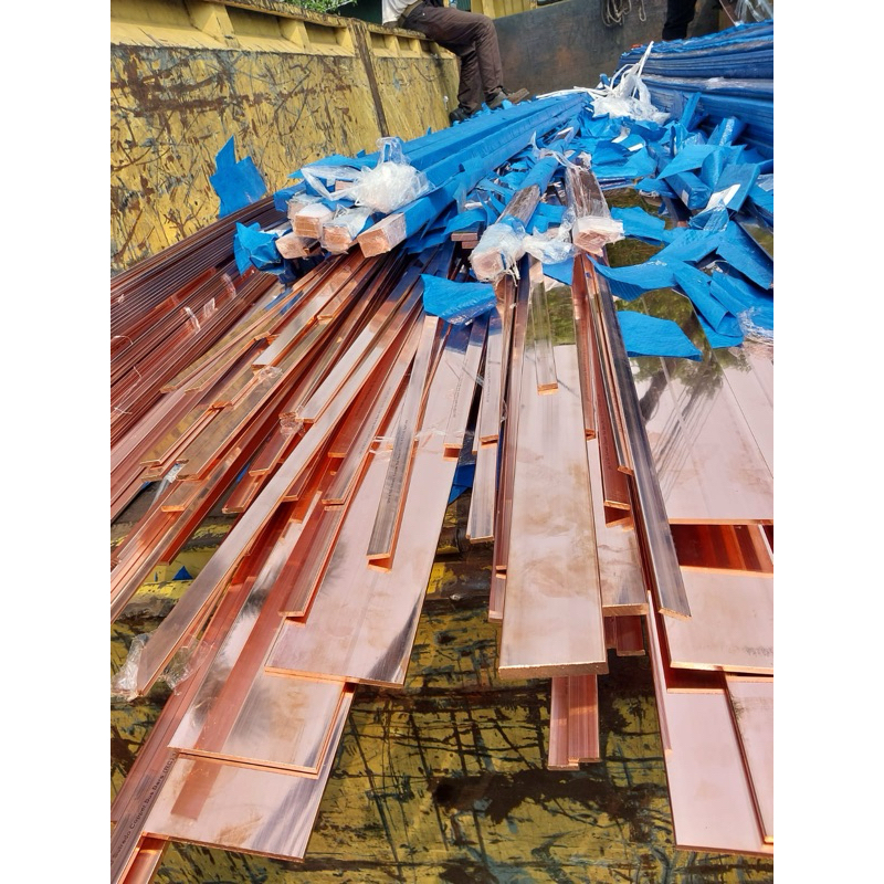 Jual plat tembaga busbar 10mm x 50mm x 600mm tembaga busbar murni ...