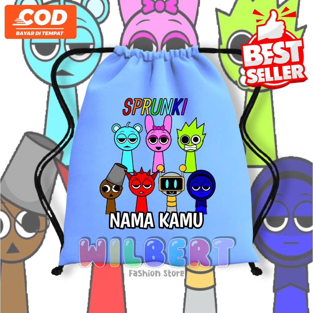 Jual Tas Serut Anak Sprunki / Strinbag Anak Sprunki Free Nama | Shopee ...