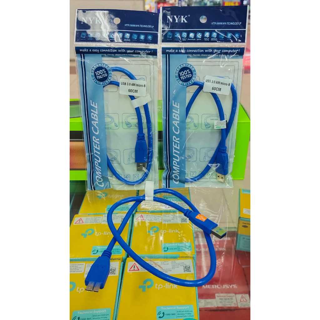 Jual Kabel Hardisk HDD EXternal USB 3.0 to Micro B NYK 60CM | Shopee ...