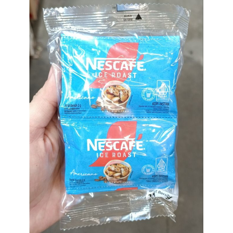 Jual Nescafe ice roast americano 10x2gr kopi instant nescafe biru ...