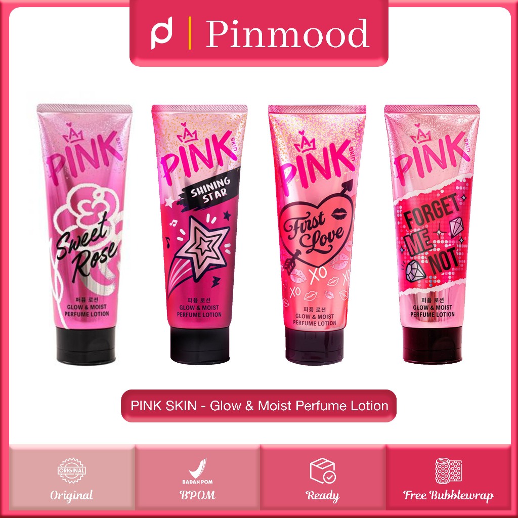 Jual PINK SKIN - GLOW & MOIST PERFUME LOTION ( 180 ml ) - Body Serum Parfum Serum First Love ...