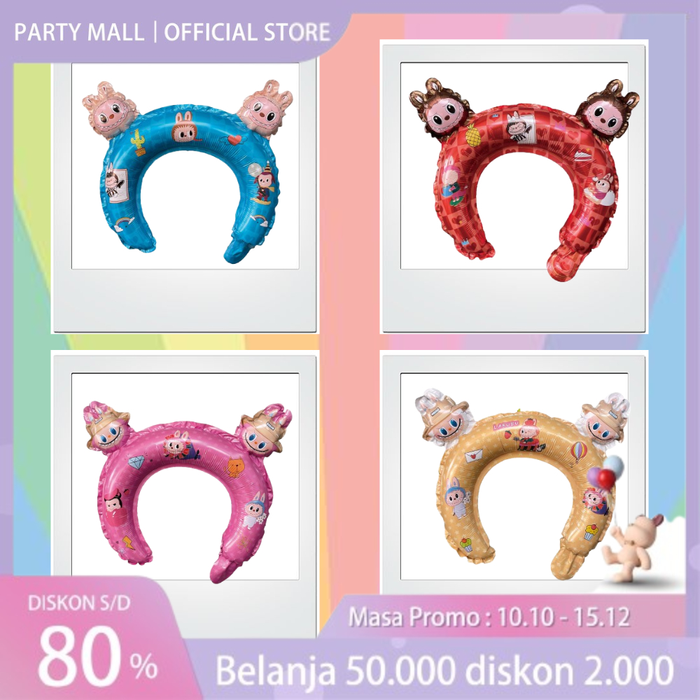 Jual Balon Bando Motif Labubu / Balon Pentungan Labubu / Balon Foil ...