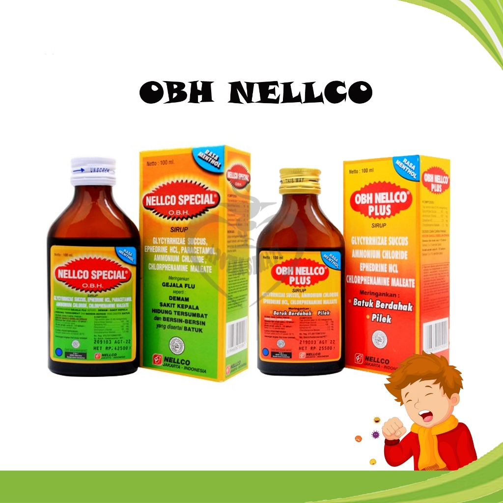 Jual OBH Nellco Spesial Obat Demam Flu Batuk Berdahak Rasa Menthol ...
