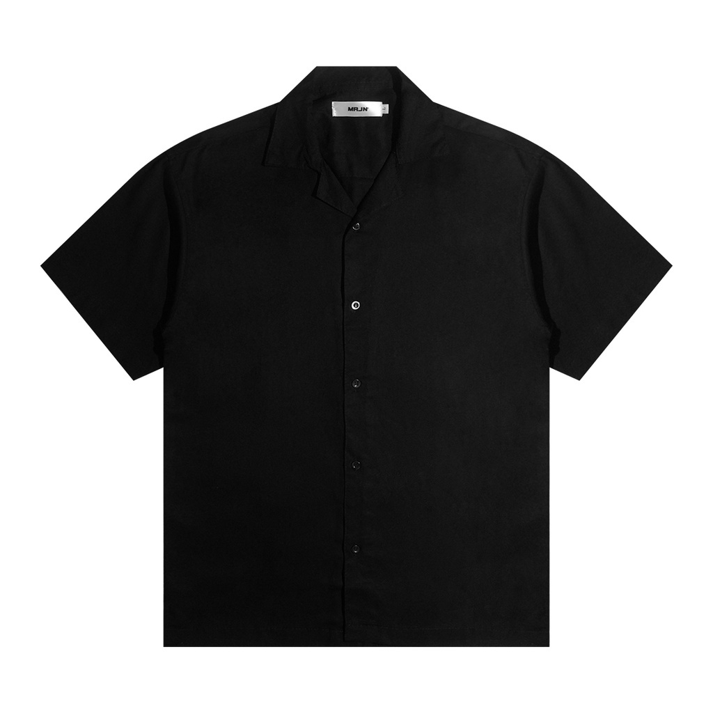 Jual PROOF X MRJN - Black Shirt Brisk Kemeja Hitam Katun | Shopee Indonesia