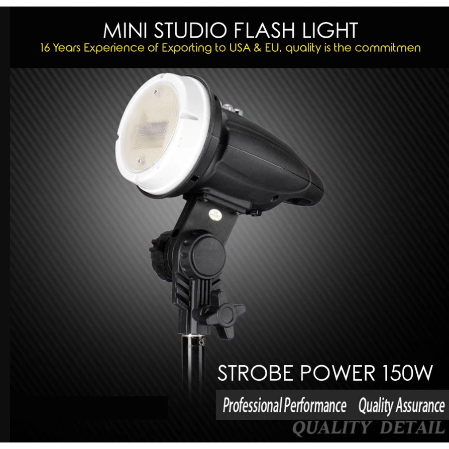 Jual Lampu Studio Mini Flash Licht Chrome ECO-150 [ 150W ] [ Protect ...