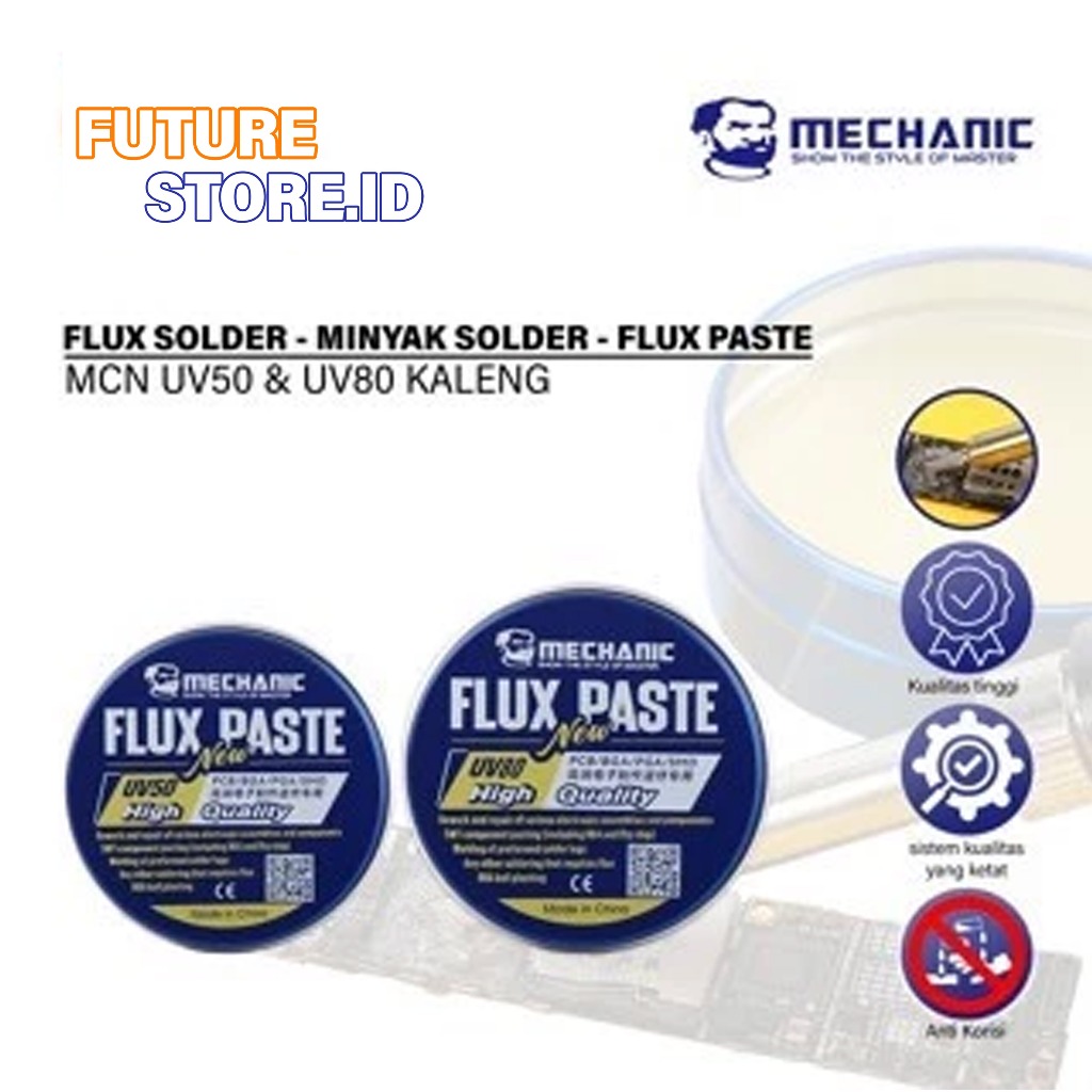 Jual Mechanic RMA-UV50/RMA-UV80 Flux Solder Solder Paste Minyak Solder Flux Paste Kaleng ...