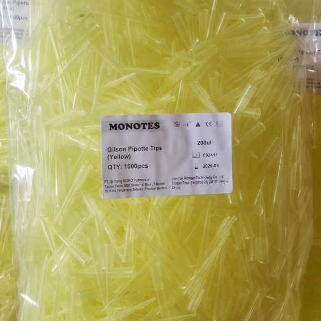 Jual Monotes Yellow tip 200 uL | Pipet tip | Yellow tip gilson | Shopee ...