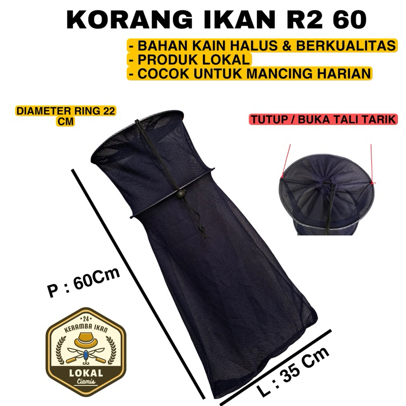 Jual KORANG IKAN R2 60CM BULAT PENUTUP TARIK| KOJA IKAN KAIN HALUS ...