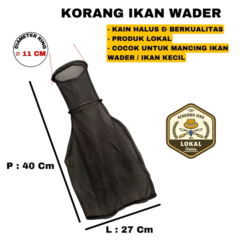 Jual KORANG IKAN WADER 40 CM RING 2| KOJA IKAN KAIN HALUS | KORANG ...