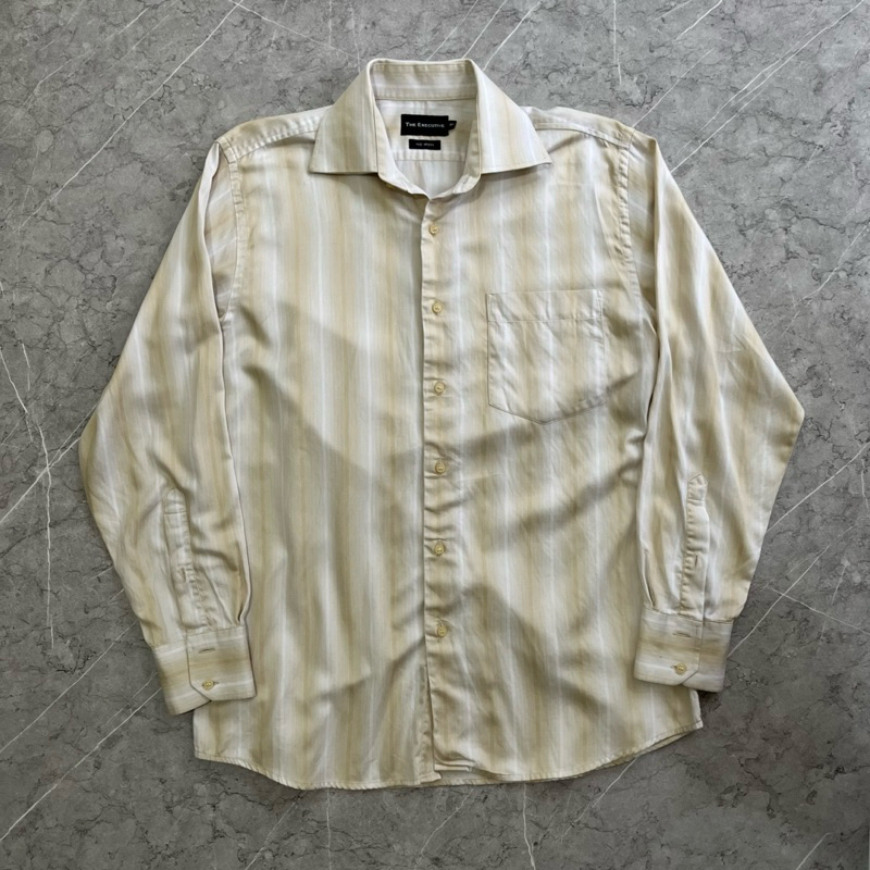 Jual Long Sleeve Shirt Stripe Veterano - Kemeja Salur Motif Veterano ...