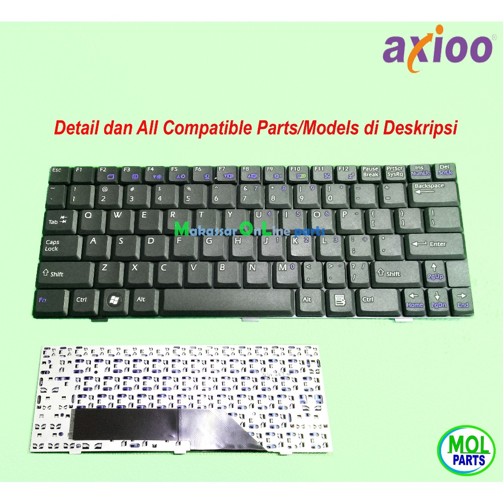 Jual Keyboard Axioo Pico DJM MSI U100 Black | Shopee Indonesia