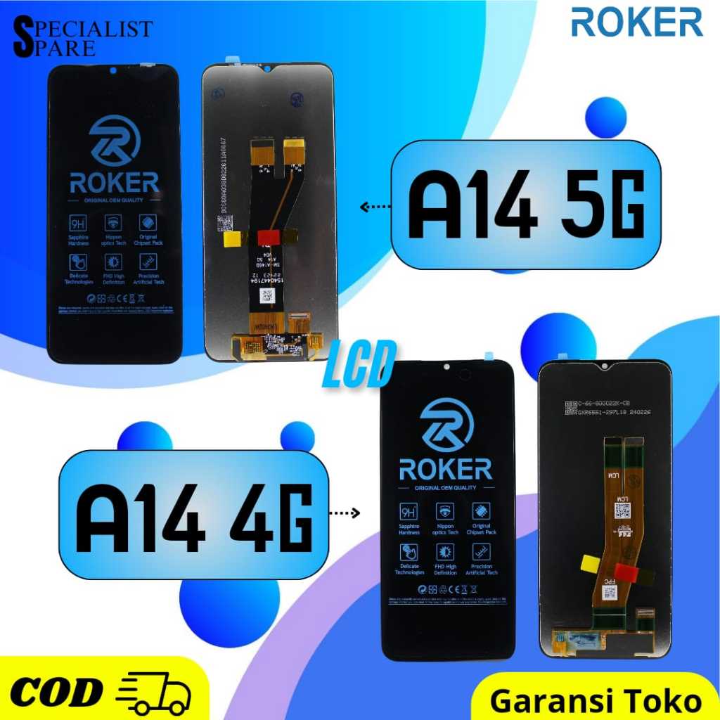 Jual ROKER LCD SAMSUNG A14 4G /A145 DAN A14 5G FULLSET LCD TOUCHSCREEN ...