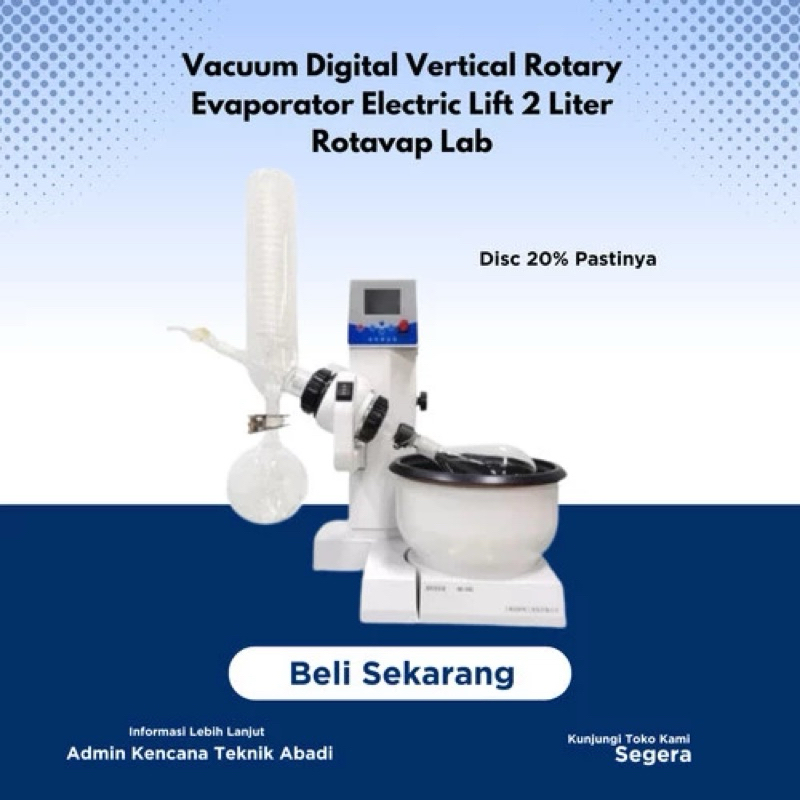 Jual Vacuum Digital Vertical Rotary Evaporator Electric Lift 2 Liter ...