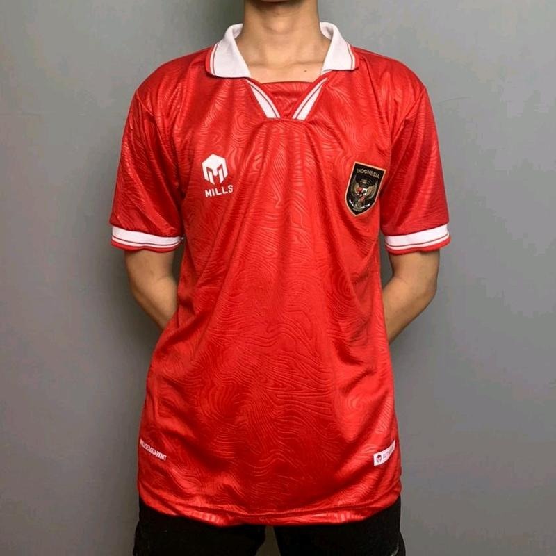Jual Jersey Timnas Indonesia Merah Home 2023 bahan EMBOS Brazil ...