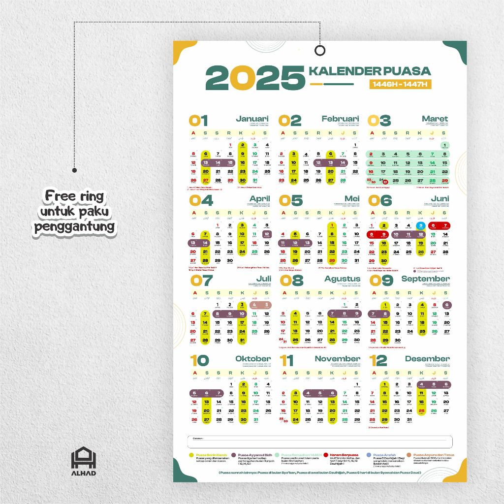 Jual Kalender Puasa 2025 I Komplit I Ukuran A3+ I A03 | Shopee Indonesia