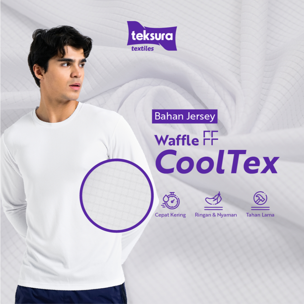 Jual Bahan Jersey Premium Dri-fit Waffle CoolTex Micro Fiber Polyester ...