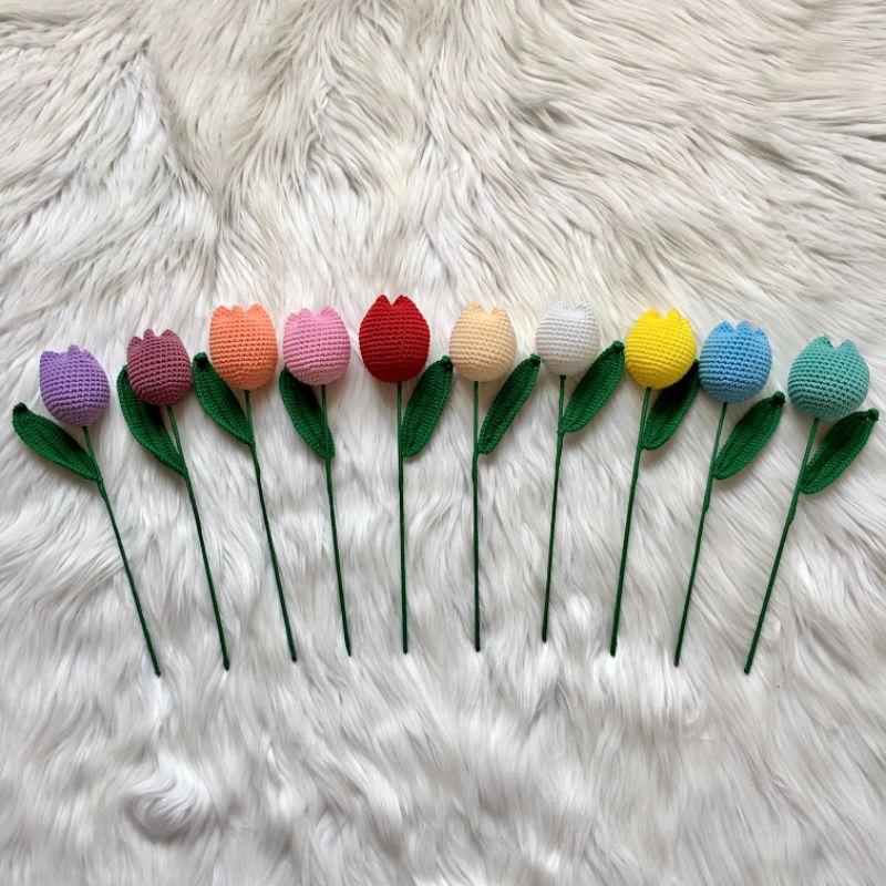 Jual [READY] Bunga Tulip Crochet per tangkai | Bunga Hiasan | Buket ...