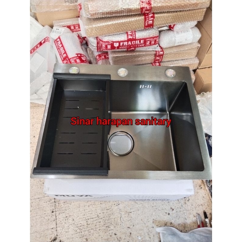 Jual Kitchen sink muya 5040 hitam body / Bak cuci piring hitam ...