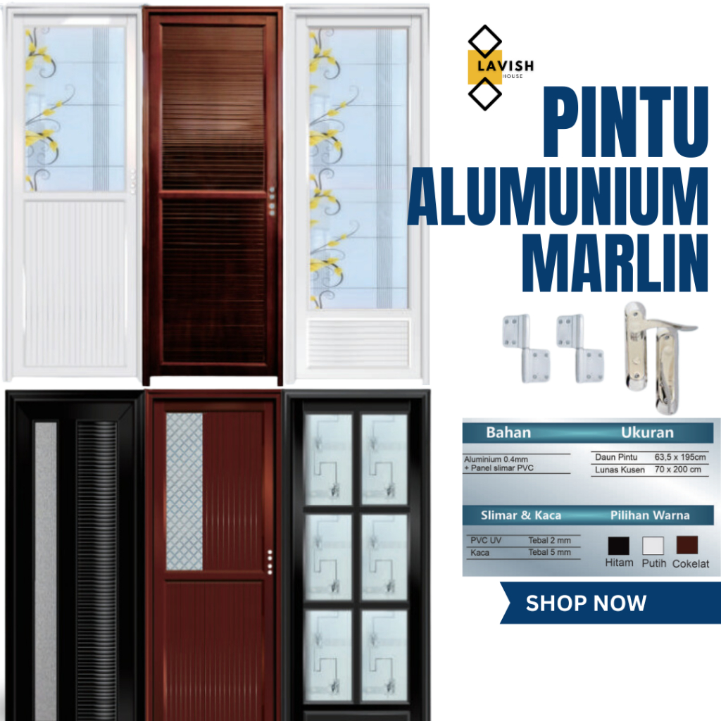 Jual PINTU ALUMUNIUM MARLIN PINTU KAMAR MANDI PINTU KAMAR TIDUR PINTU ...