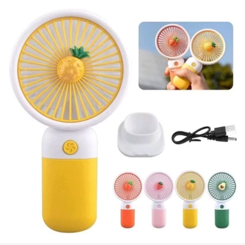 Jual Kipas angin mini fun karakter labubu,kartun,buah portable USB ...