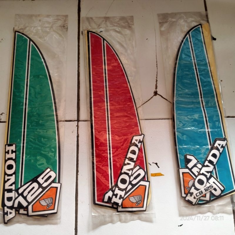Jual stiker motor cb 100 125 CC Lis motor standar satu set | Shopee ...
