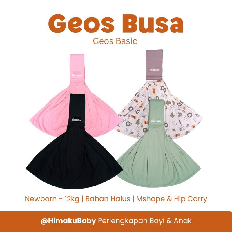 Jual Geos Busa Himaku Baby - Gendongan Bayi Kaos Simpel | Shopee Indonesia