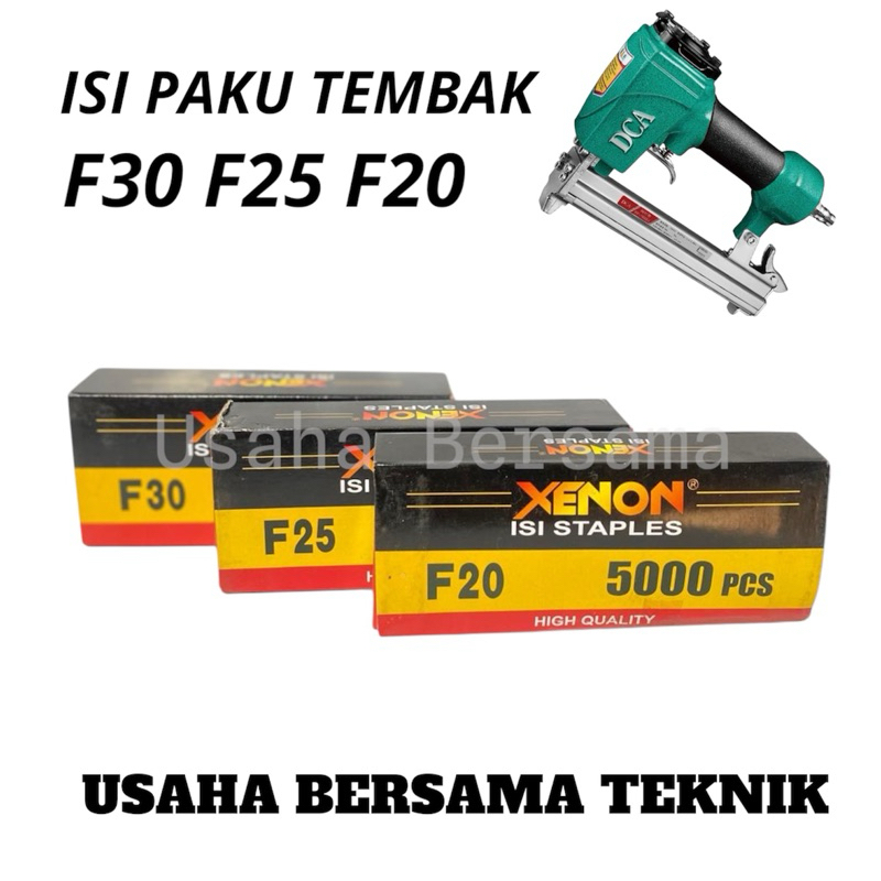 Jual XENON F10/F15/F20/F25/F30/F50 Isi Refill Mata Air Nailer/Staples 5000pcs u/ Mesin Paku ...