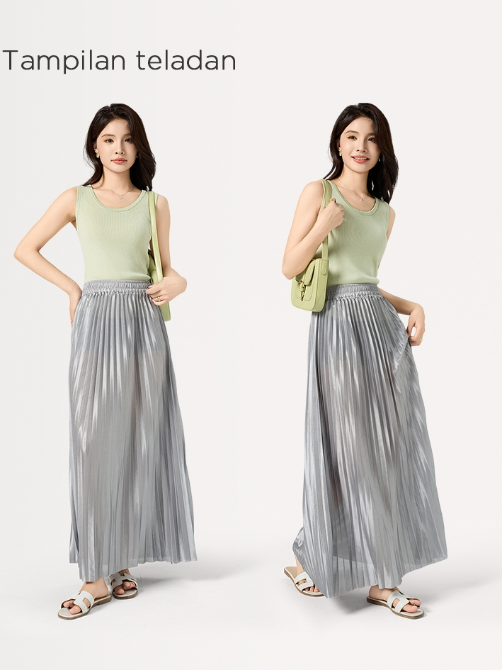 Jual Rok lipit wanita pinggang tinggi gaya baru | Shopee Indonesia