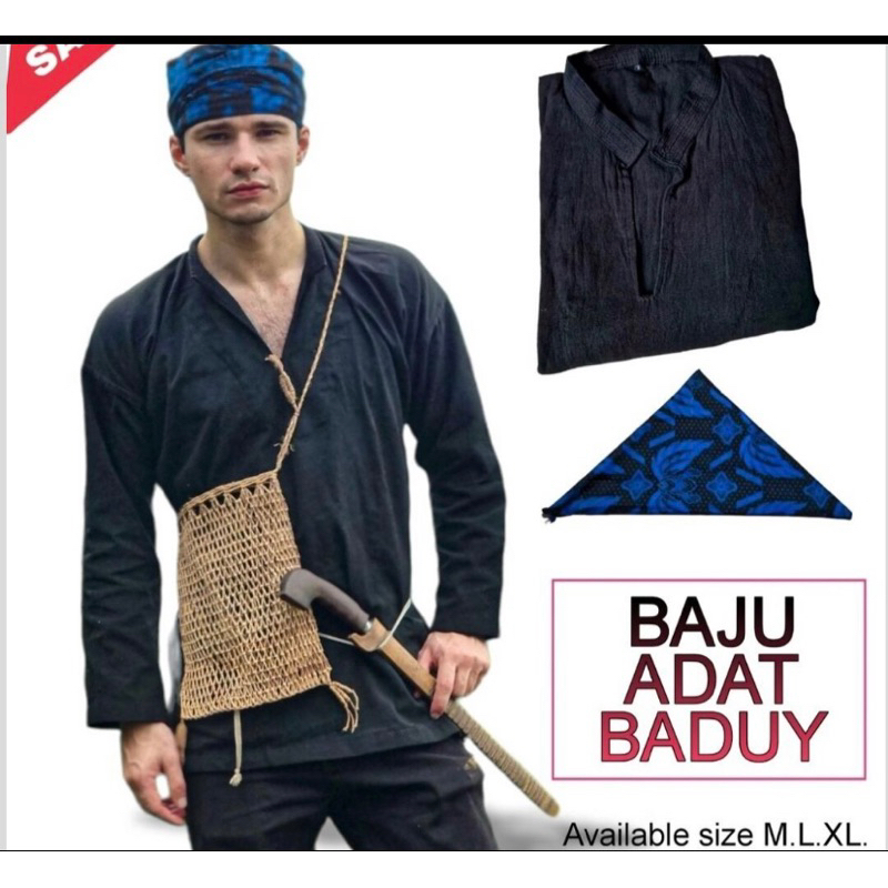 Jual Baju Adat Baduy Pria Bonus Tas Koja atau ikat lomar | baju pangsi adat baduy ketun tenunan ...