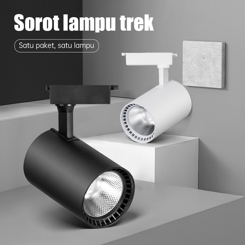 Jual Lampu Sorot LED 30W Track Light Dipasang Langit-Langit, COB ...