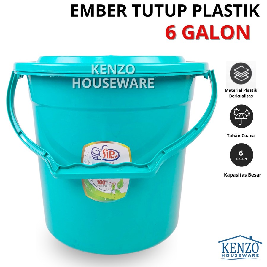 Jual Ember Plastik Taiwan 6 galon Ember Mandi Pel Warna KUAT AWET ...