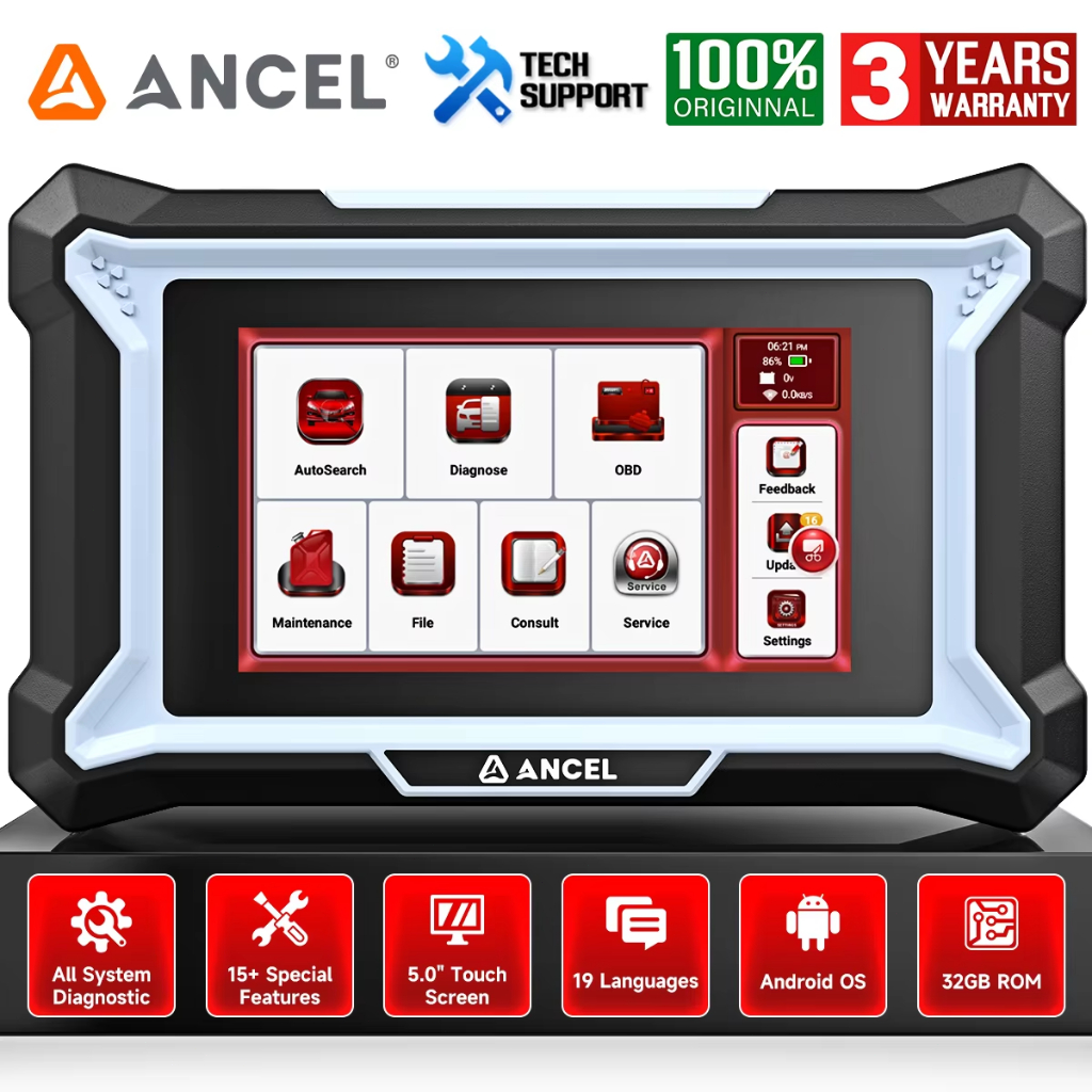 Jual ”Versi Indonesia“ANCEL DS200 OBD2 Scanner Full System 2024 Car Scanner Diagnostic Tool With ...