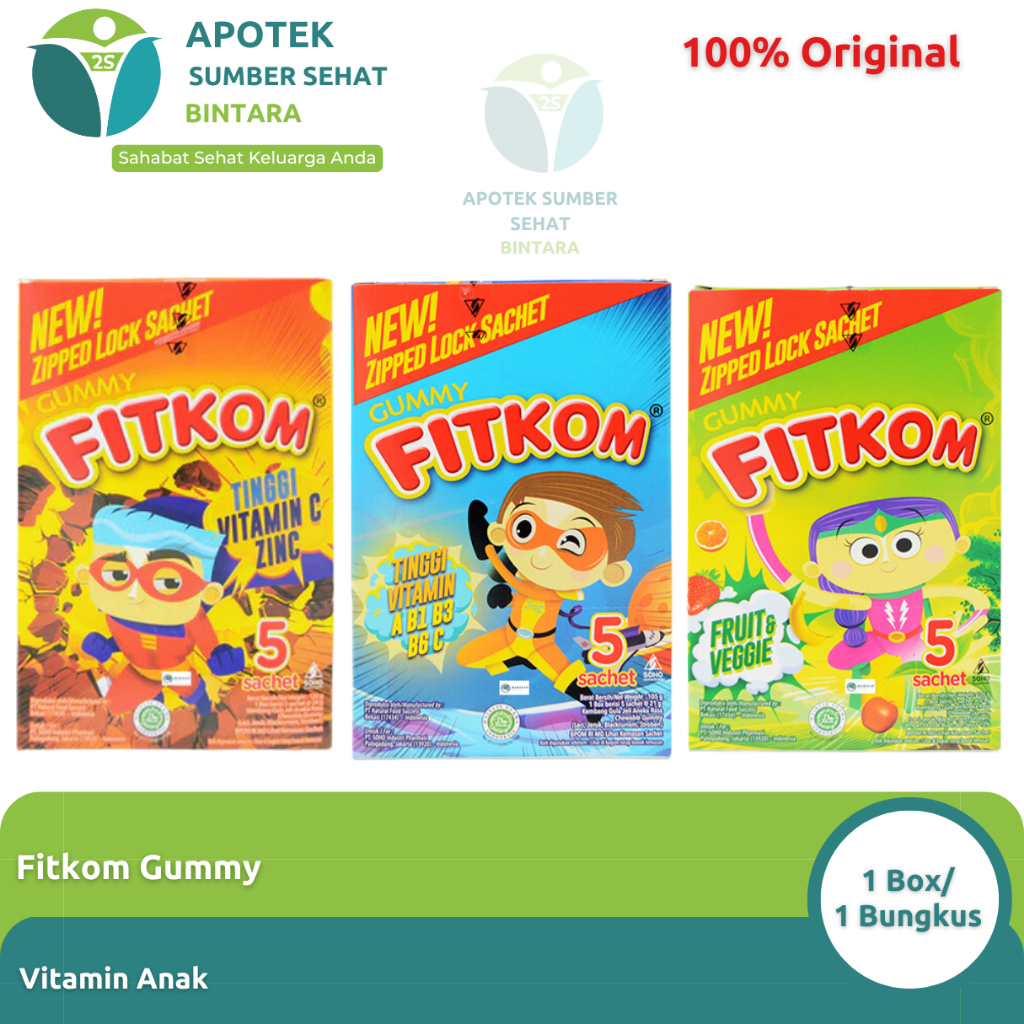 Jual [Zipped Lock] Fitkom Gummy Zipped Lock - Multivitamin Anak ...