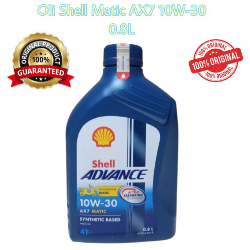 Jual Oli Shell Advance Matic AX7 10W-30 0.8L Original | Shopee Indonesia