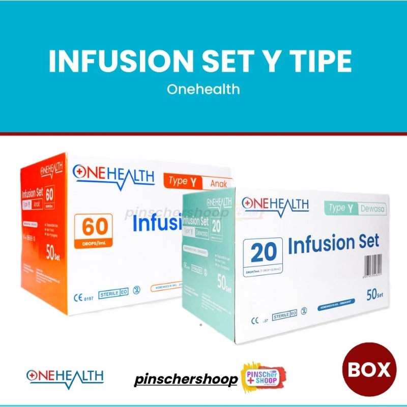 Jual Infuset Y Tipe Onehealth Selang Infus Set / Box | Shopee Indonesia