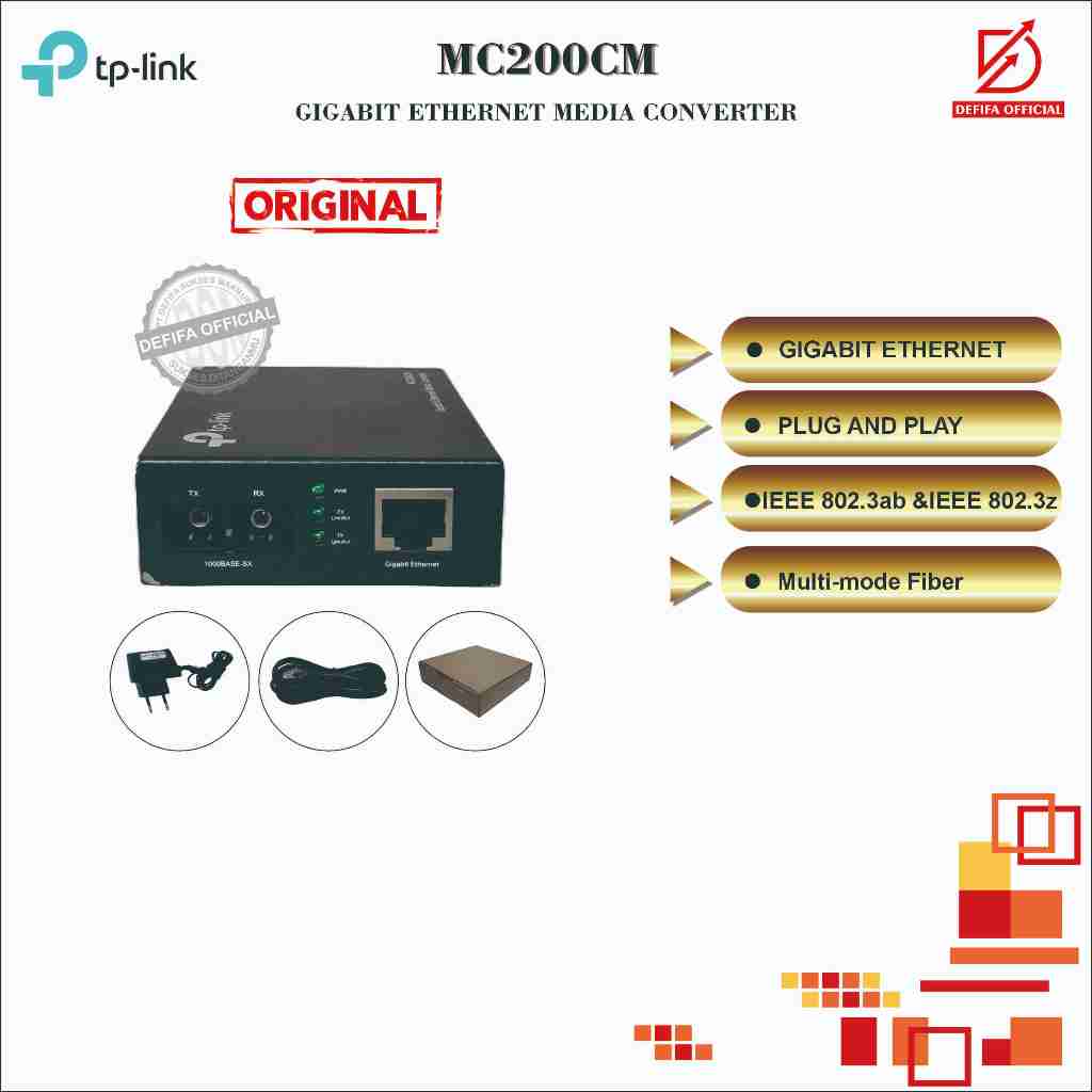 Jual TP-Link MC200CM Gigabit Multi-Mode Media Converter Fiber Optik ke Ethernet LAN | Shopee ...
