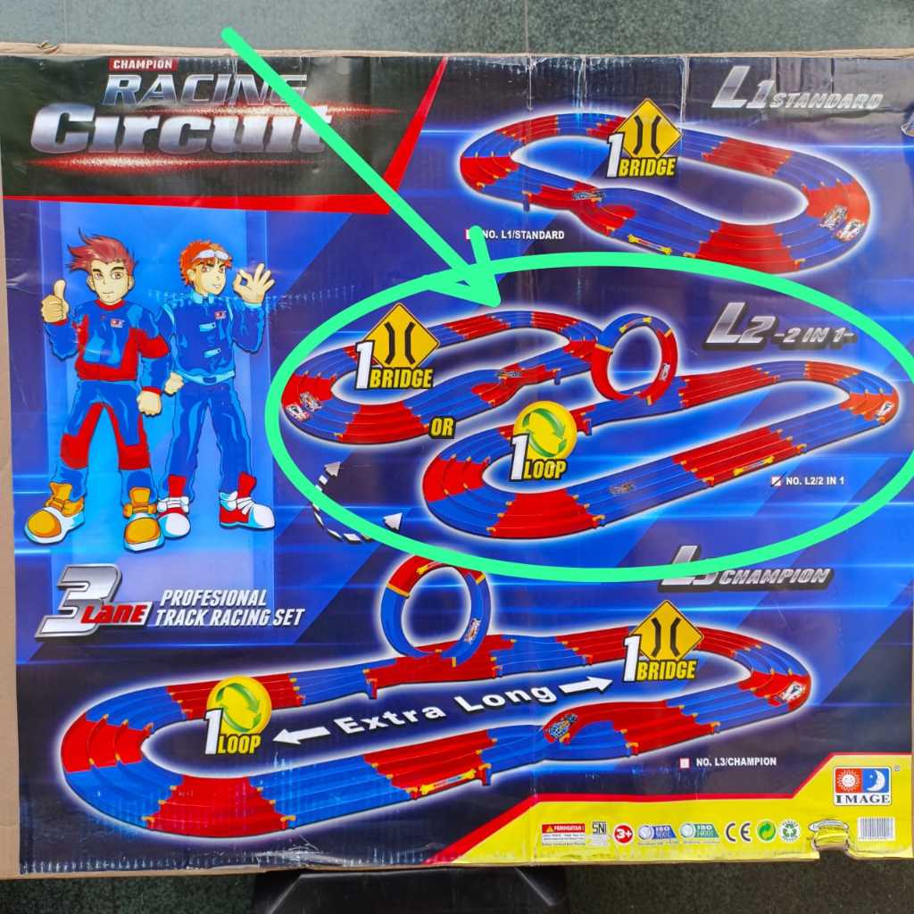 Jual IMAGE Track Tamiya 3 Jalur 1 Jembatan Plus LOOP HALILINTAR - L2 ...