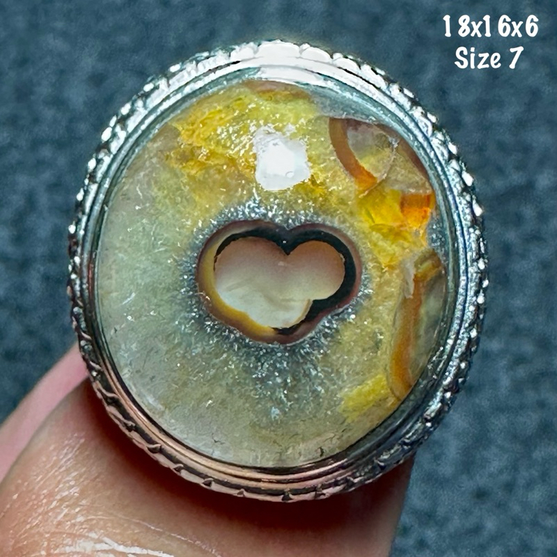Jual Cincin Batu Akik Natural Baturaja Puser Love Serat Ice Kristal ...