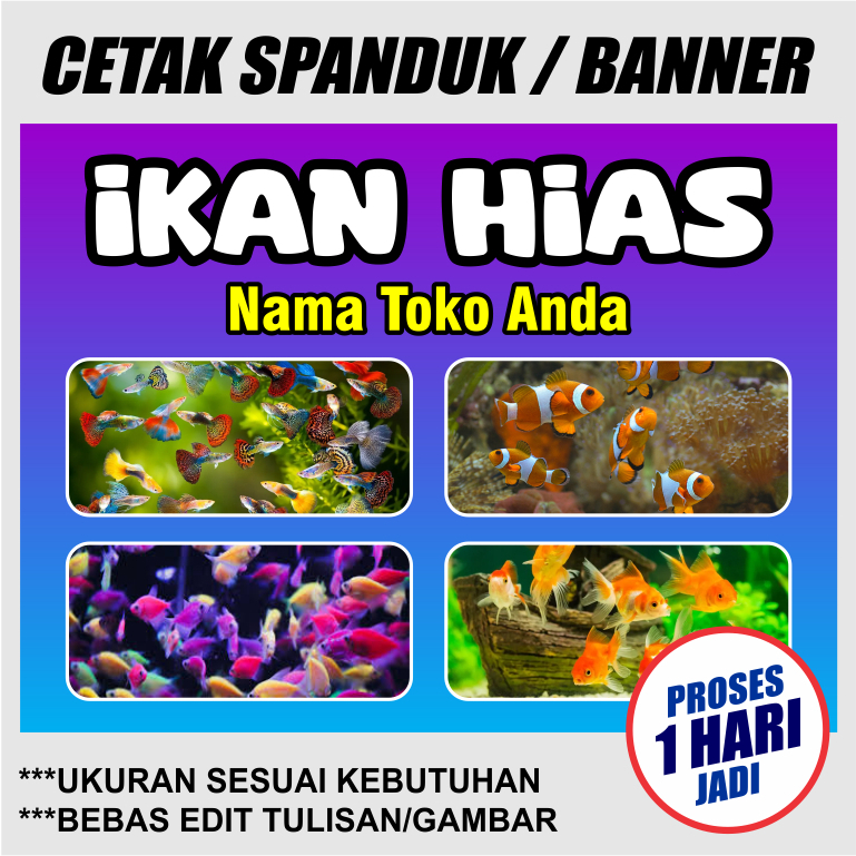 Jual cetak spanduk banner ikan hias benner baliho custom jual ikan hias ...