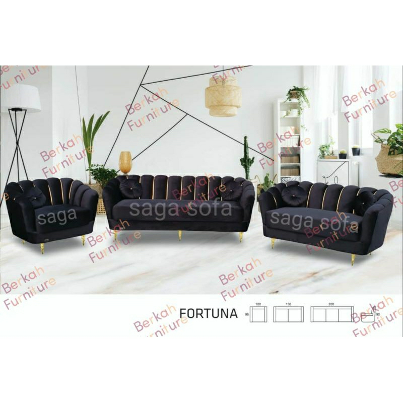 Jual Sofa set Saga Fortuna 3+2+1 | Shopee Indonesia