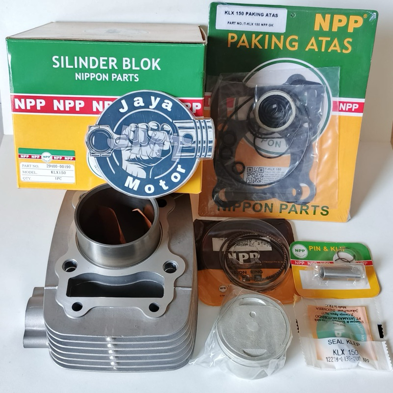 Jual Paketan blok seher cylinder boring set piston kit seher paket KLX 150 Plus Top set seal ...