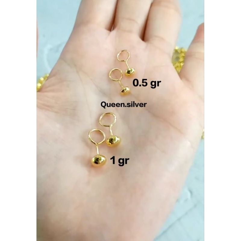 Jual ANTING TOGE POLOS PERAK 925 LAPIS MAS | Shopee Indonesia