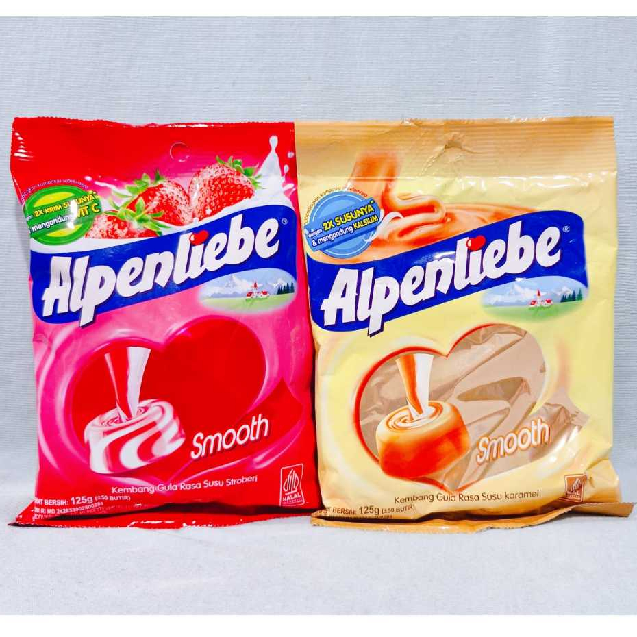 Jual Permen Alpenliebe Rasa Susu Stroberi / Susu Karamel (125 gr ...