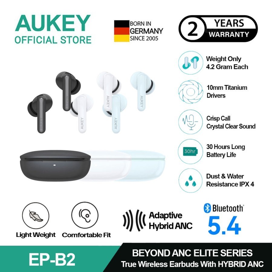 Jual AUKEY TWS Bluetooth Beyond ANC Elite Series True Wireless Earbuds ...