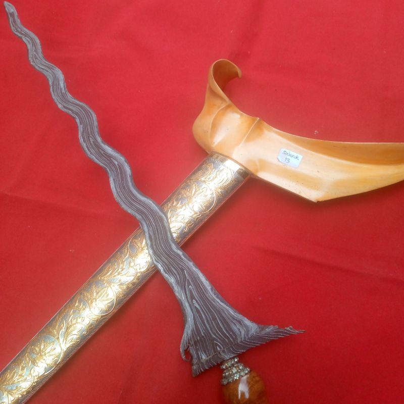 Jual Keris Sengkelat Luk 13 Pamor Singkir Tangguh Mataram Tuban Sepuh ...
