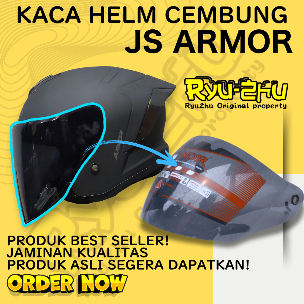 Jual Kaca Helm JS ARMOR Visor Helmet CEMBUNG venom open ganteng 2 jitsu ...