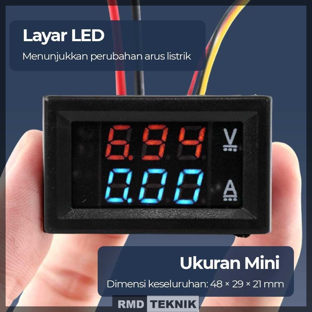Jual Voltmeter Amperemeter Digital LED Display 0-100V 10A | Shopee ...